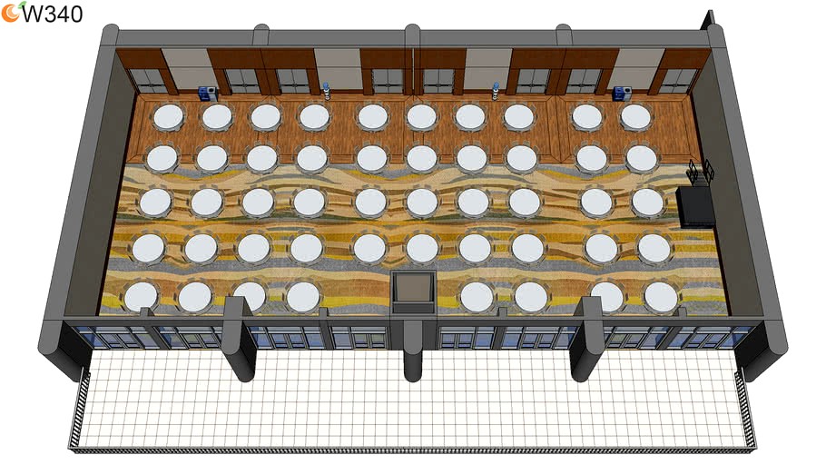 OCCC W340 Banquet 3d model