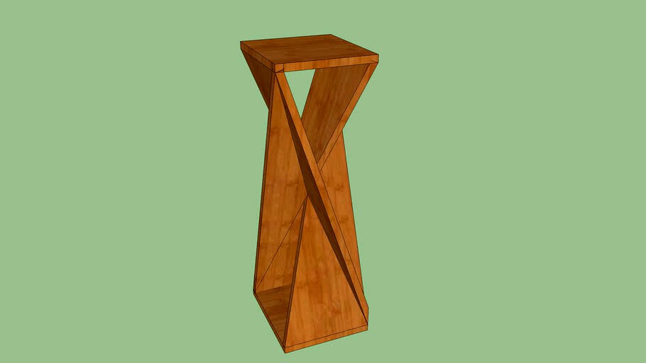 Foreside Twisted Wood Table 3d model