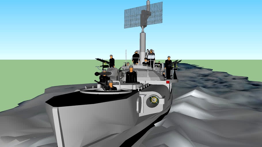 WW2 FAST ATTACK TORPEDO BOAT 3d model
