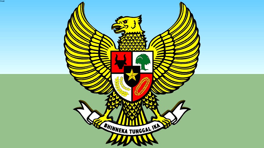 3D LAMBANG NEGARA INDONESIA 'GARUDA PANCASILA' model