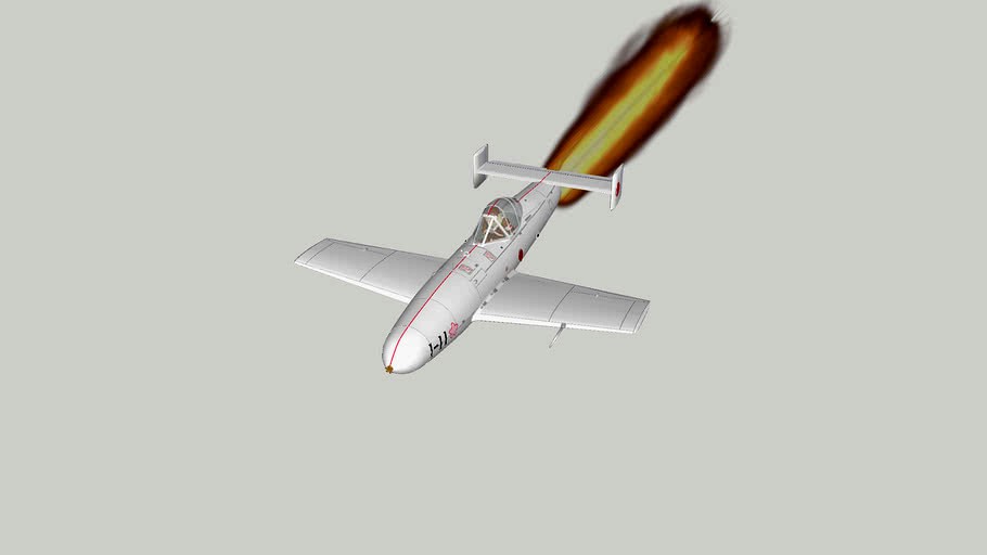 WW2 1945 JAPANESE MANNED ROCKET OUKA KAMIKAZE ROCKET CRAFT 3d model