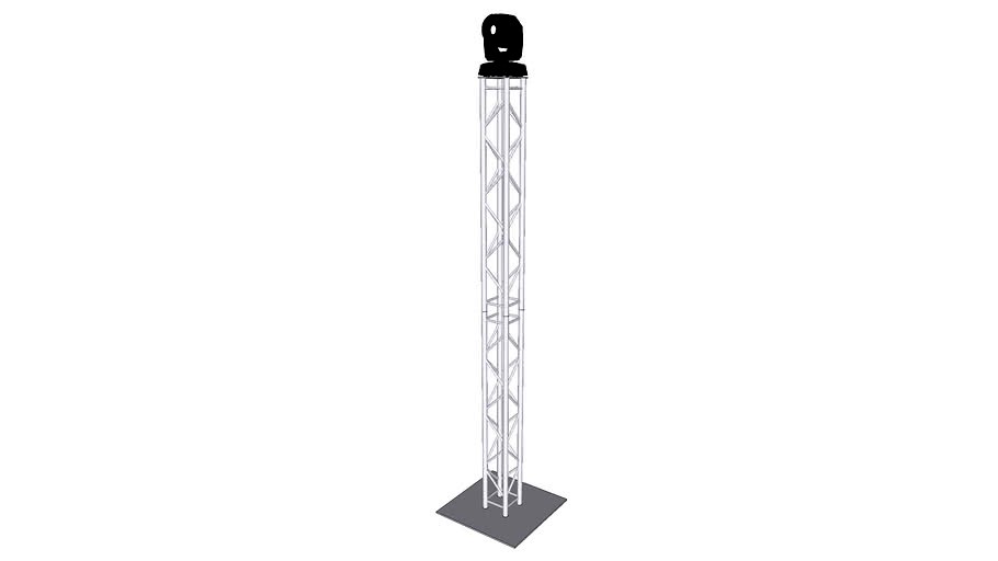 4m truss totem with elation spot 3d model
