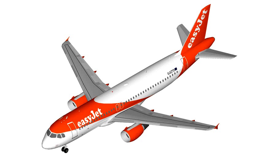 EasyJet Airbus A320 (winglets) 3d model