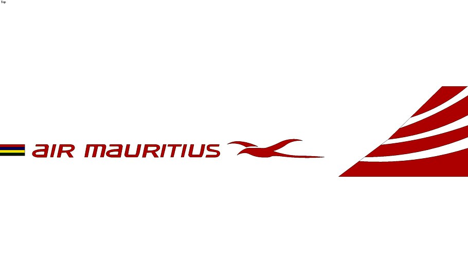 Air Mauritius logo 3d model