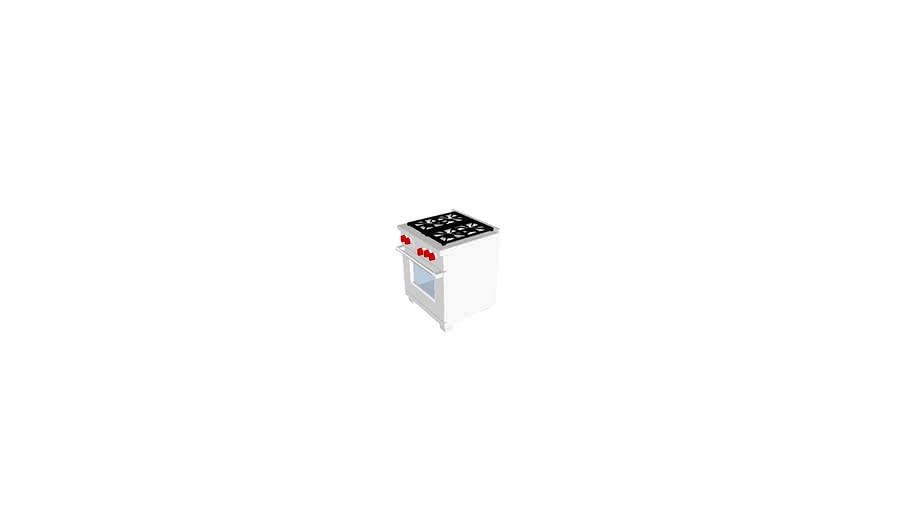 Wolf DF304 30' Dual Fuel Range - 4 Burners 3d model