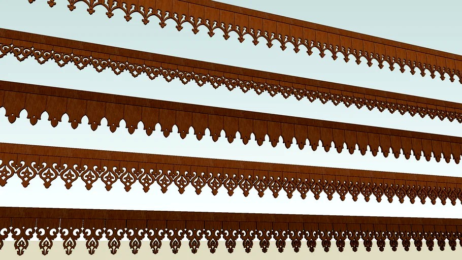 TRADITIONAL MALAY CARVING ON FASCIA BOARD2 (peleh) 3d model