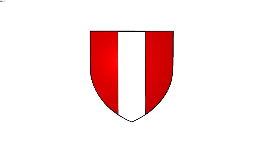 blason de la ville de Beauvais 3d model