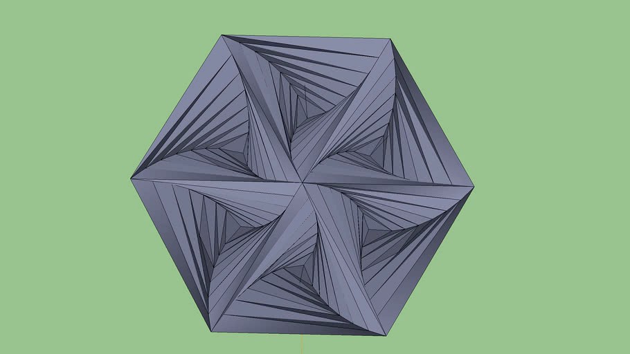 Hexagonal Spiral-Triangles 3d model