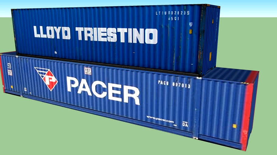 Container Double Stack 3d model