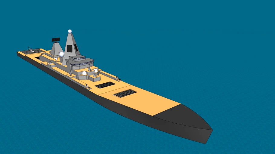 Modern Battlecruiser Design 3d model