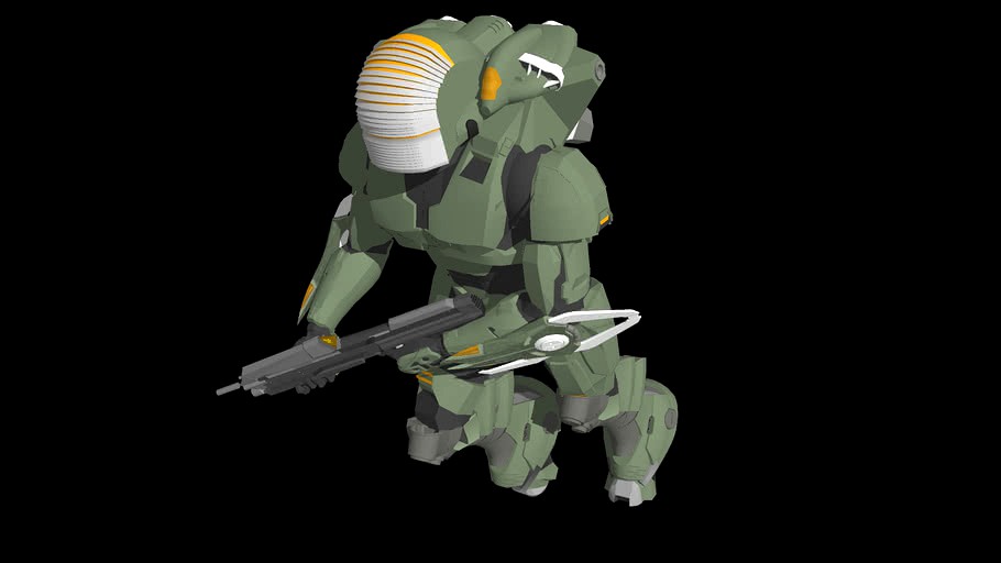 Spartan II MJOLNIR AC MK.III pose 3d model