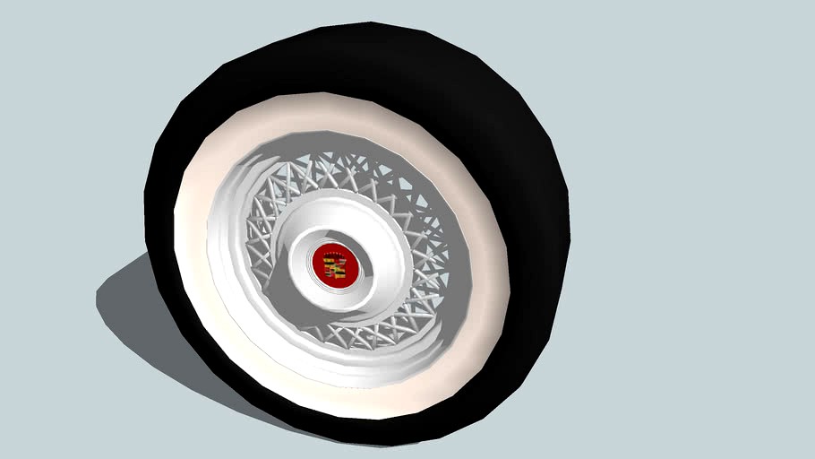 60's Cadilac wire wheel 3d model