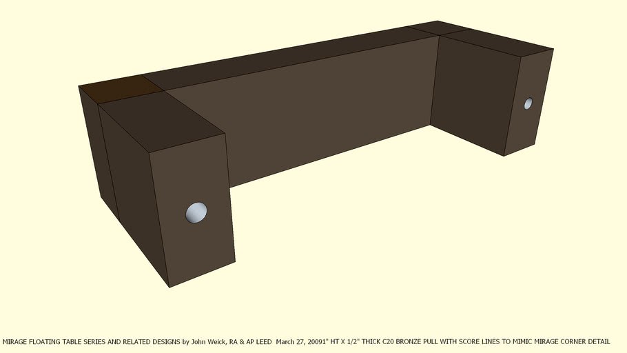 MIRAGE FLOATING TABLE SERIES AND RELATED DESIGNS by John Weick, RA & AP ...