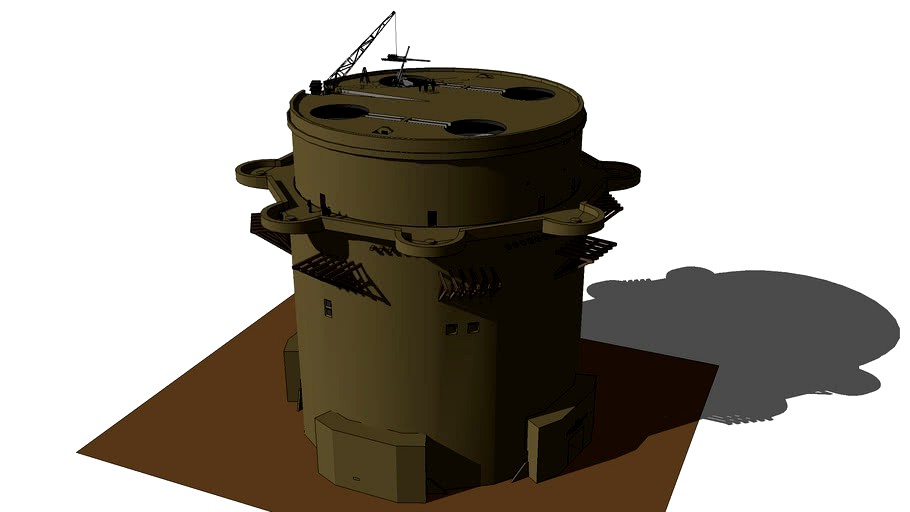 Flakturm VII Augarten Wien, Flaktower 3d model