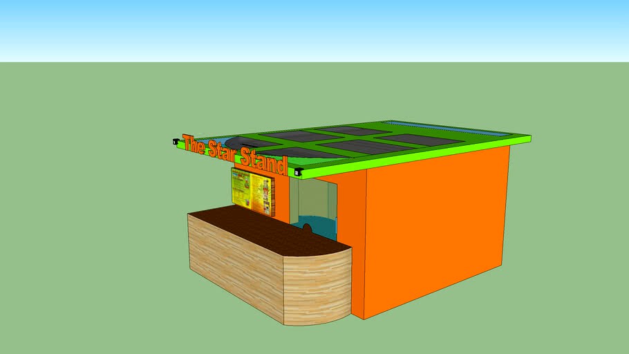 The Star Crepes Stand 3d model