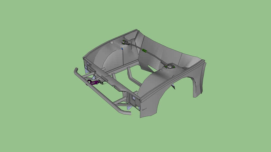 Car Front End 3d model