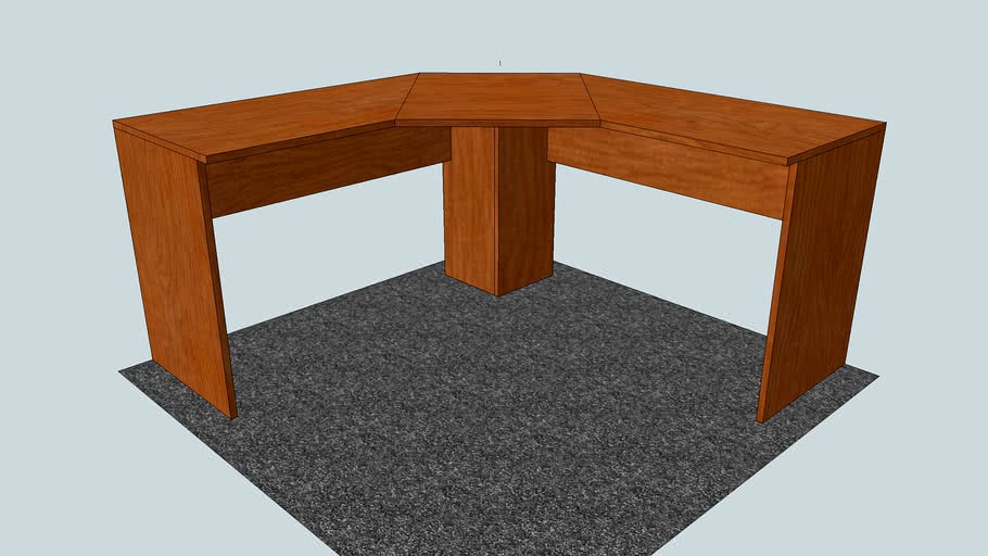 Simple corner desk 3d model