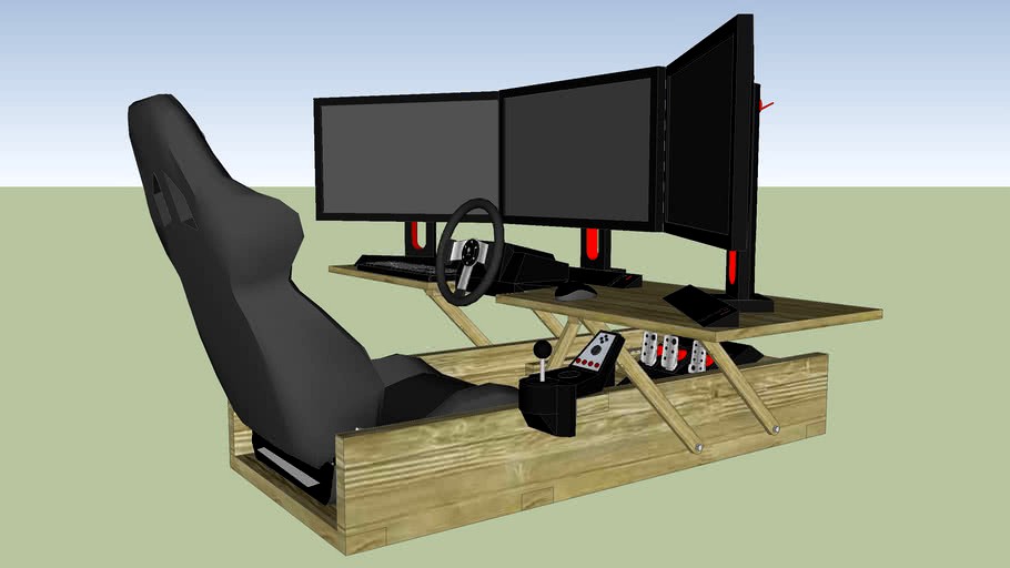 Homemade Racing Cockpit 3d model