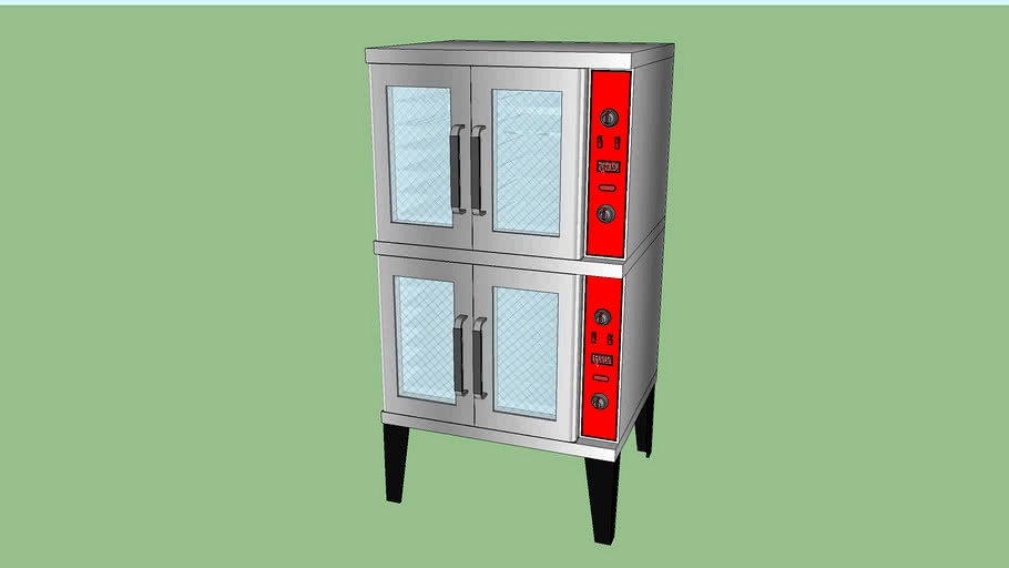 Double stacked oven 3d model