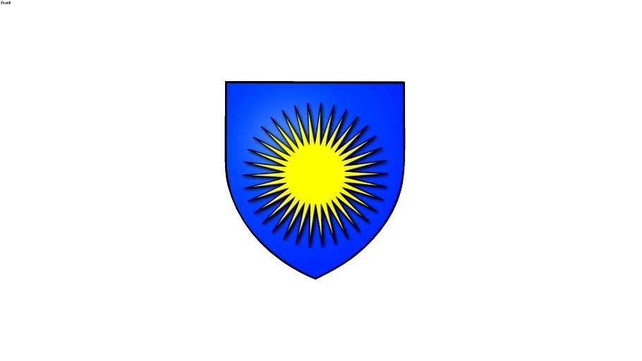 blason de la ville de Montrouge 3d model