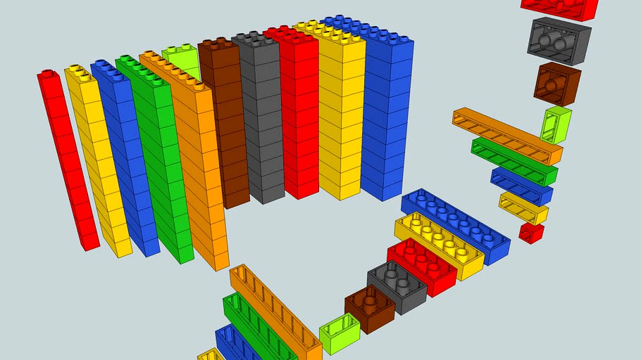 Lego Bricks Basic Collection 3d model