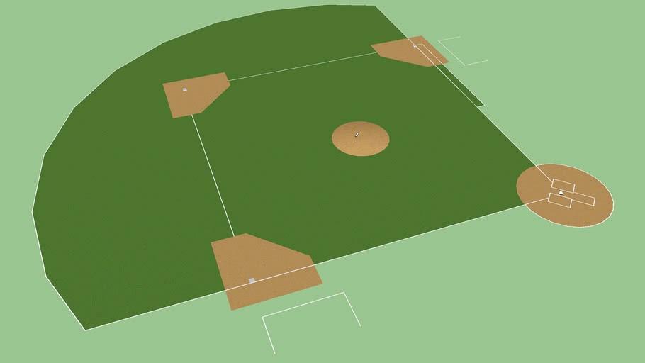 Baseball Field V2 3d model