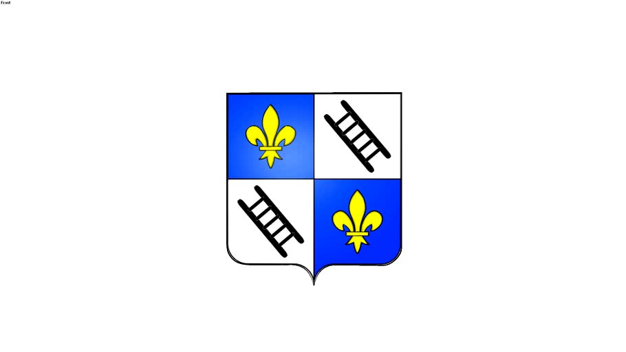blason de la ville de Chelles 3d model