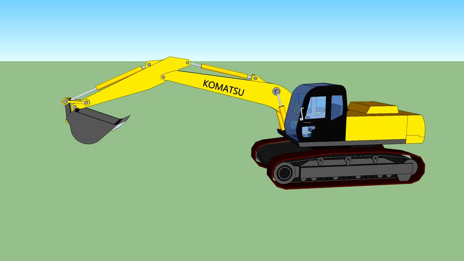 Komatsu Excavator 3d model