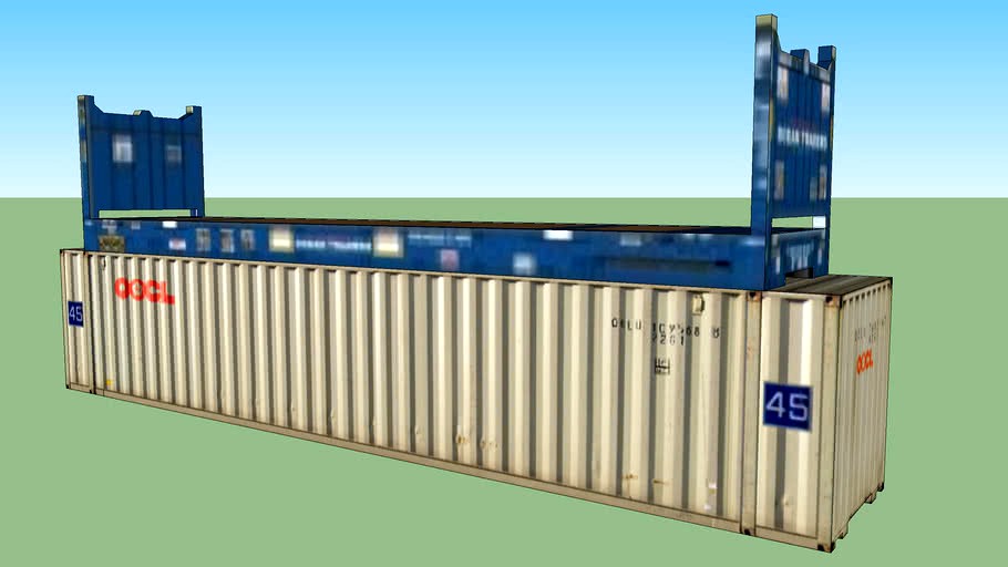 Container Double Stack 3d model