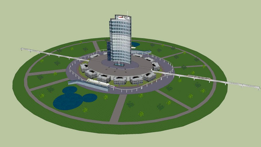 Walt's original plan for EPCOT (incomplete) 3d model