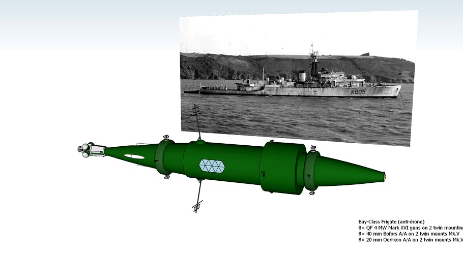 Bay-Class Frigate 3d model