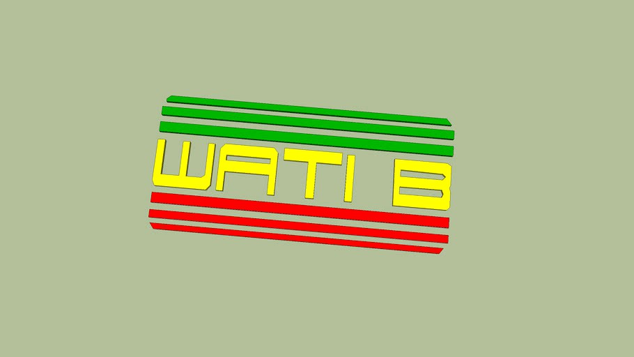 logo wati b 3d model