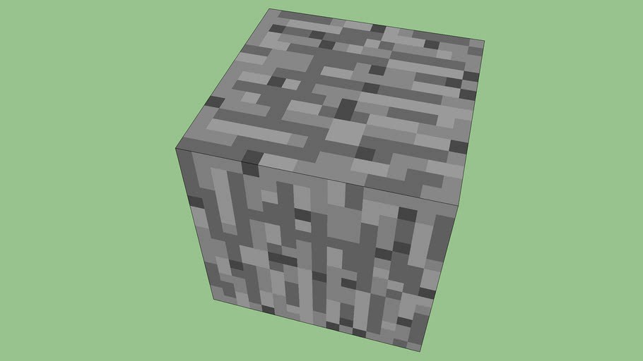 Minecraft Stone Block 3d model