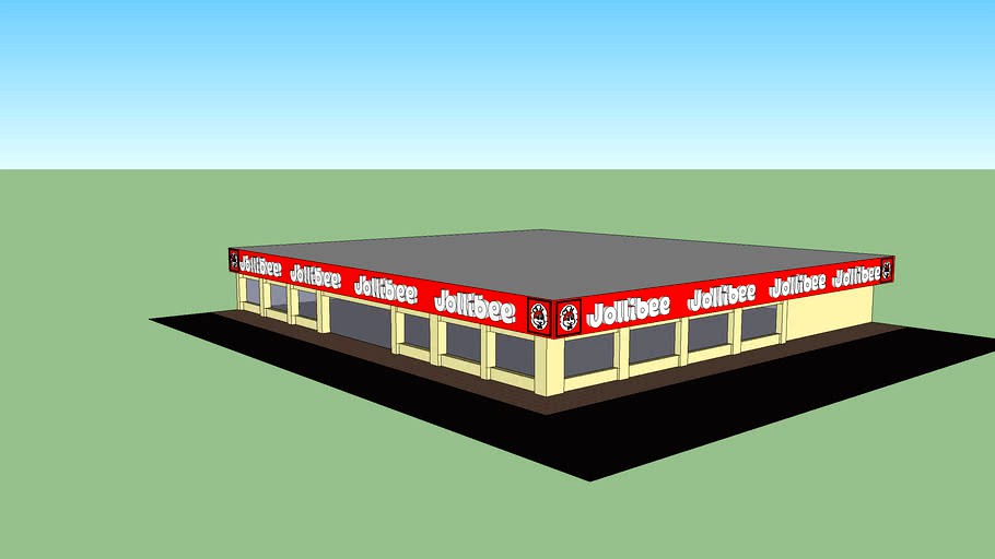 Jollibee Branch Facade (1980s-1998) 3d model