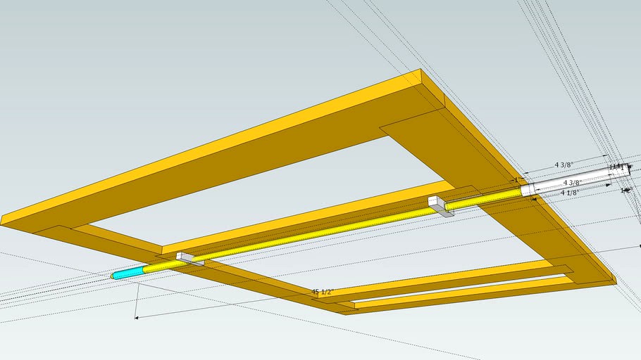 Detail of Axle placement and alternate chassis support frame 3d model