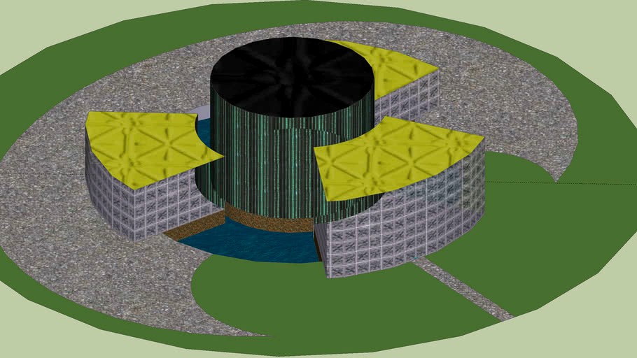 Radioactive building 3d model
