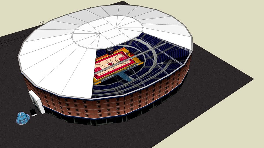 chicago bulls mj arena 3d model