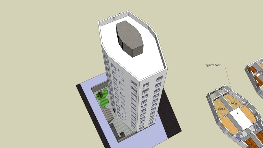 Octagon Tower 3d model