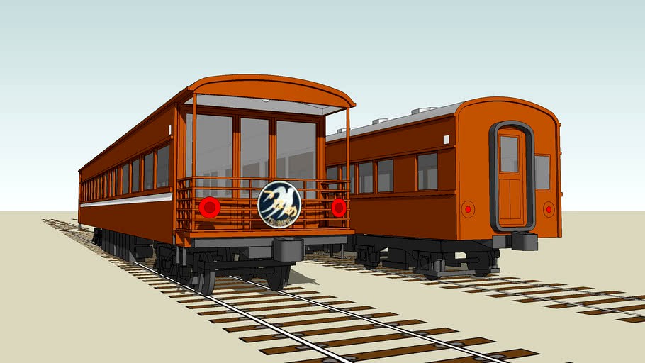 MAITE-58 (Observation car) and SUHA-44 (Passenger car) 3d model