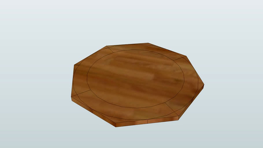Octagon table top 3d model