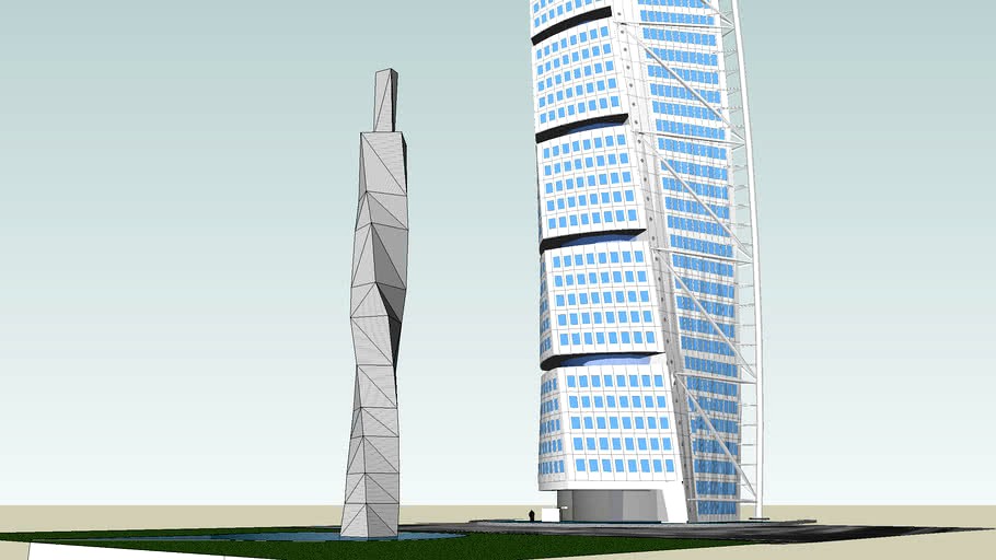 Statue of Turning Torso 3d model