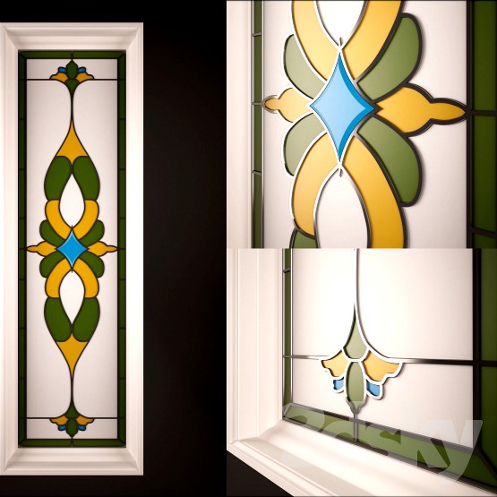 Stained-glass window 3d model