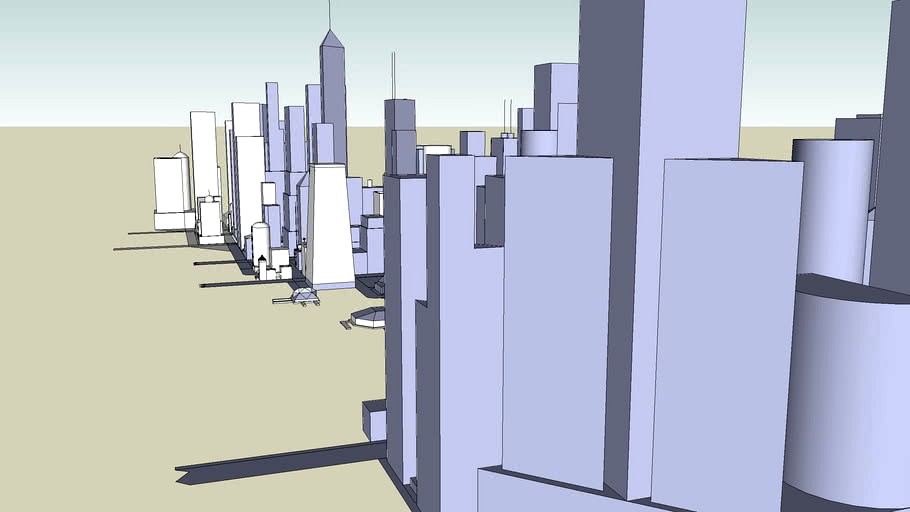 Skyline Outline 3d model