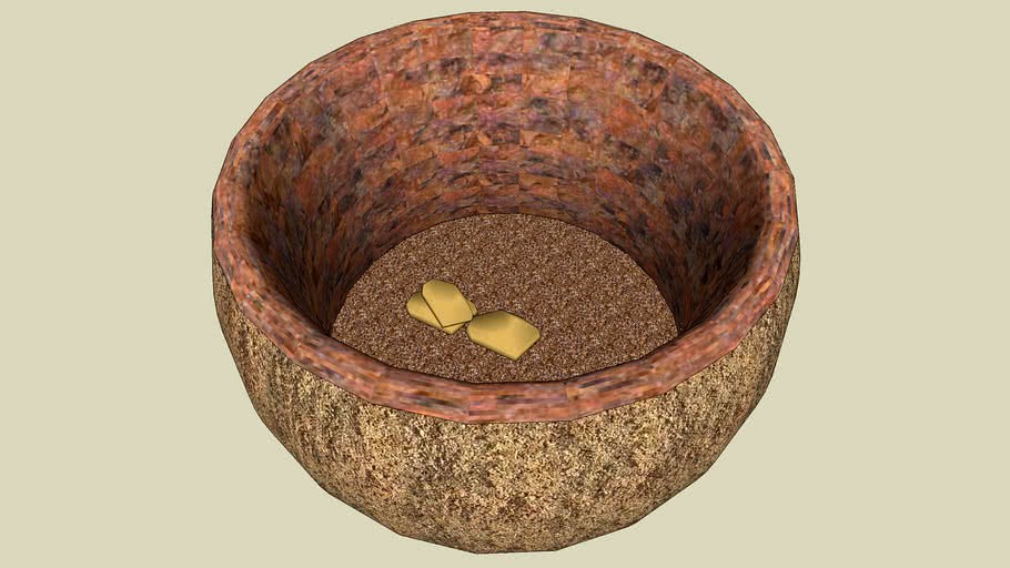 Large Stone Basin - Sketchup 6 3d model