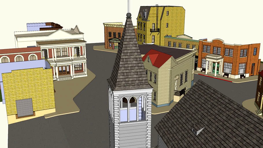 40 Acres 'Mayberry' Sets 3d model