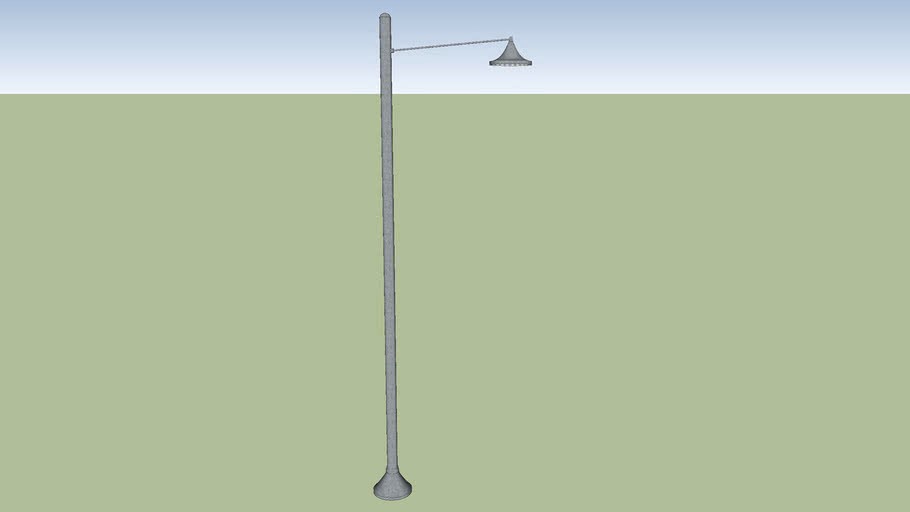 metal overhead street light 3d model