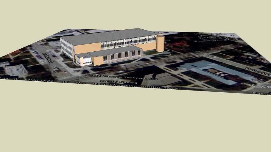 Chemistry Physics Building 3d model