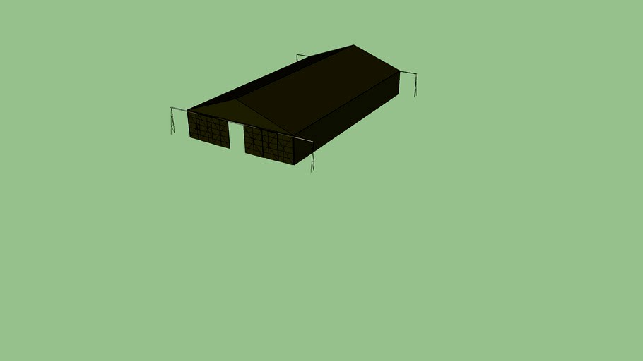 RAF WW2 Type B1 Hangar 3d model