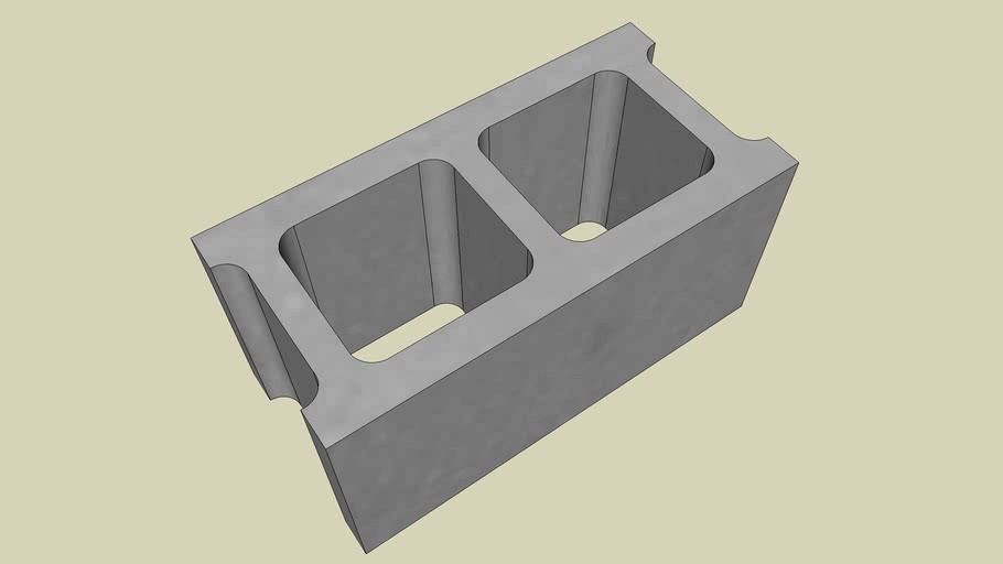 3D concrete block model