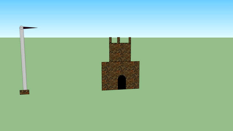 Mario Finish Stairs 2D 3d model
